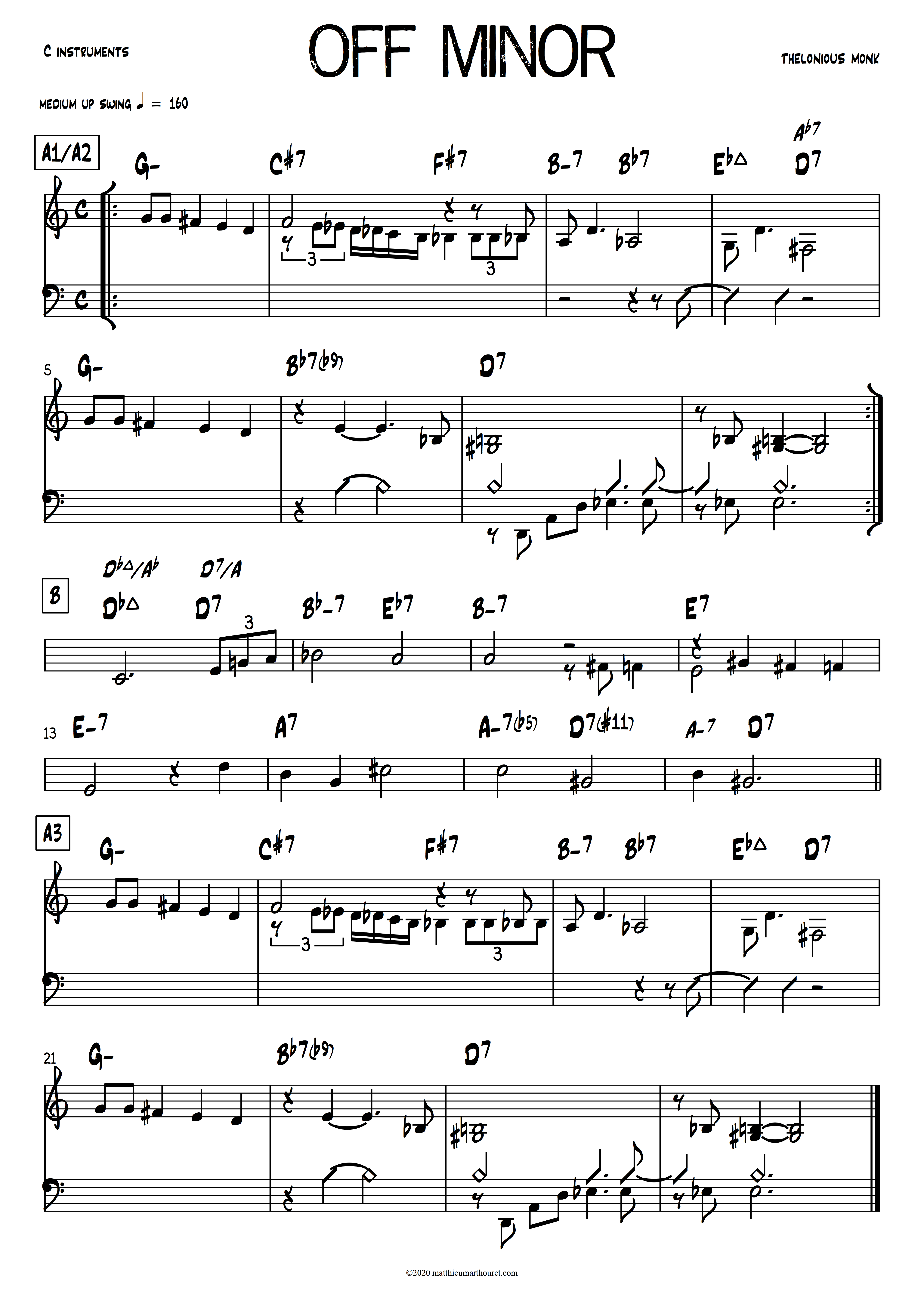 Thelonious Monk, "Off Minor" (a.k.a What Now) - WeSeeMusic Blog