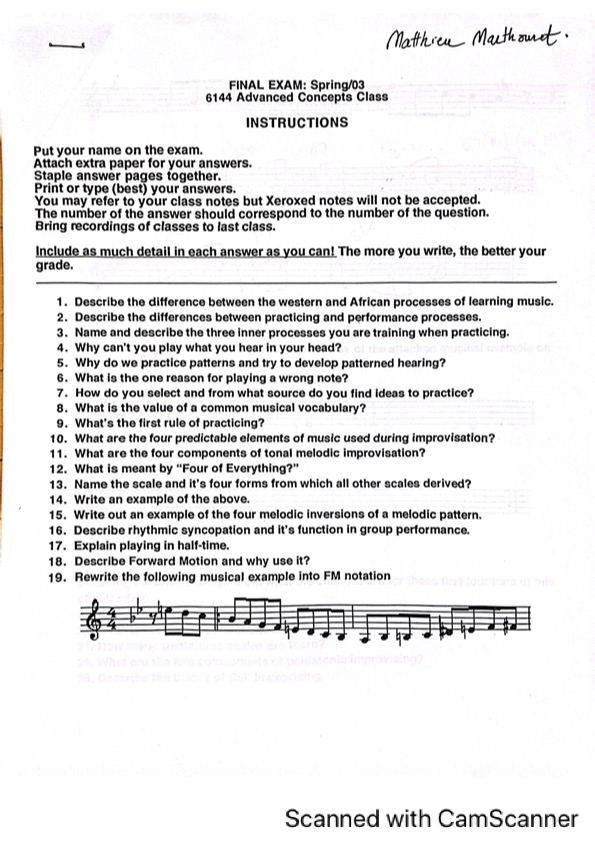 Hal Galper Advanced Concepts - Final Exam - WeSeeMusic Blog